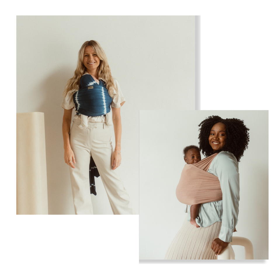Grey Stripe - Chekoh Stretchy Baby Wrap Carrier