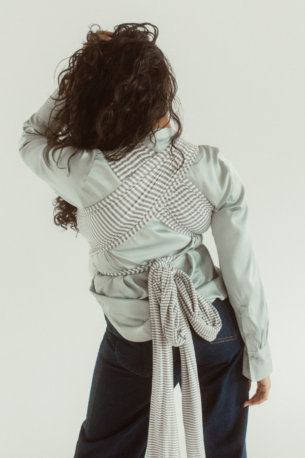Grey Stripe - Chekoh Stretchy Baby Wrap Carrier